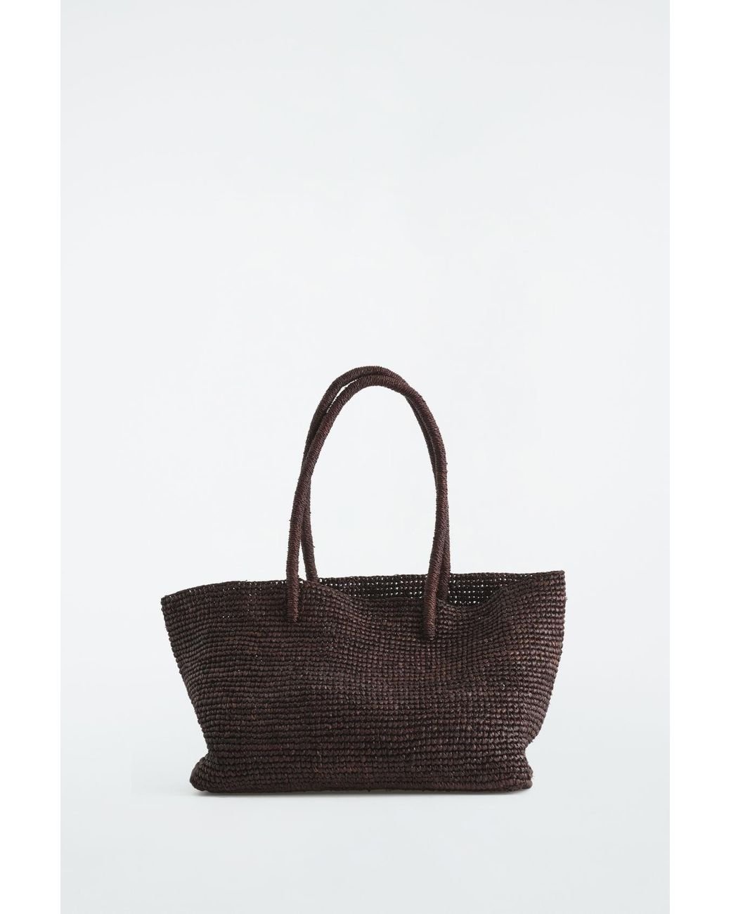 COS Hand-woven Tote Bag - Raffia in Brown | Lyst