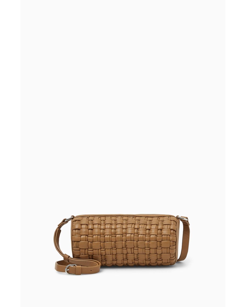 COS Braided Barrel Shoulder Bag - Leather in Brown | Lyst UK