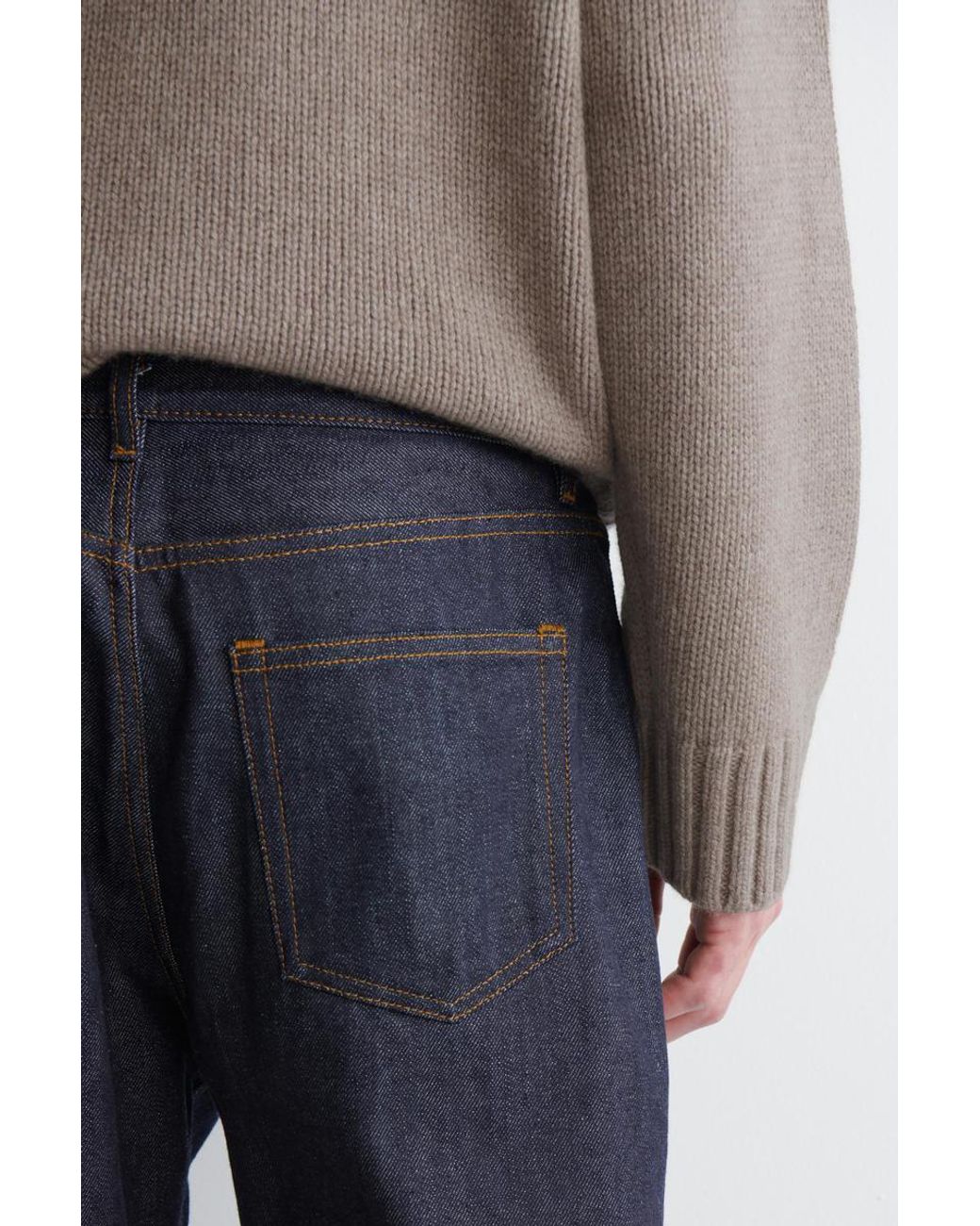 COS Signature Raw Selvedge Straight-leg Jeans in Blue for Men | Lyst UK