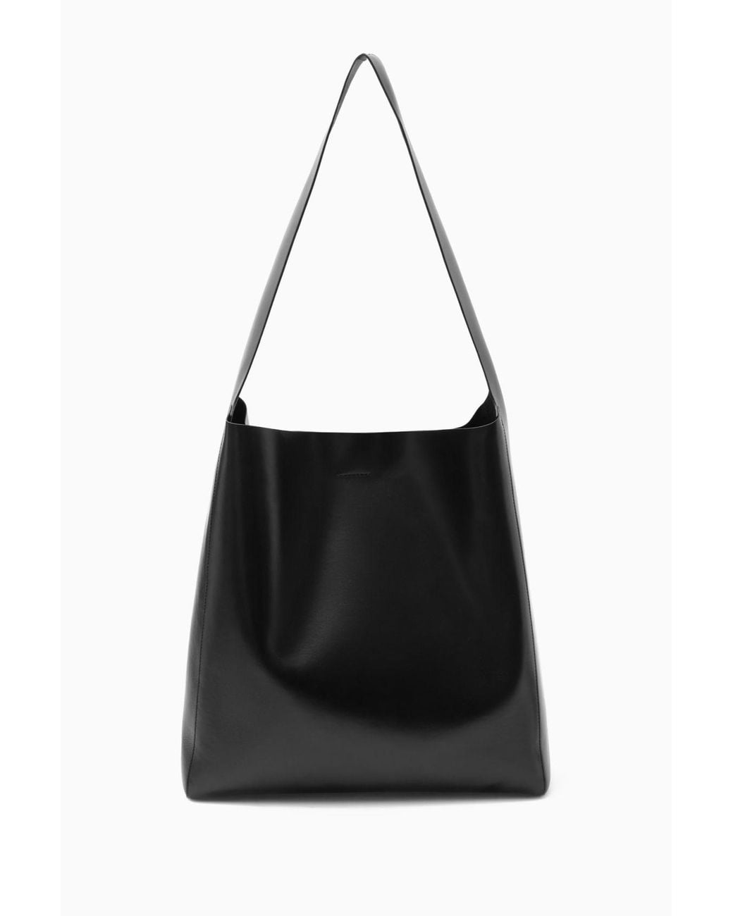 COS Slouchy Shoulder Bag - Leather in Black | Lyst