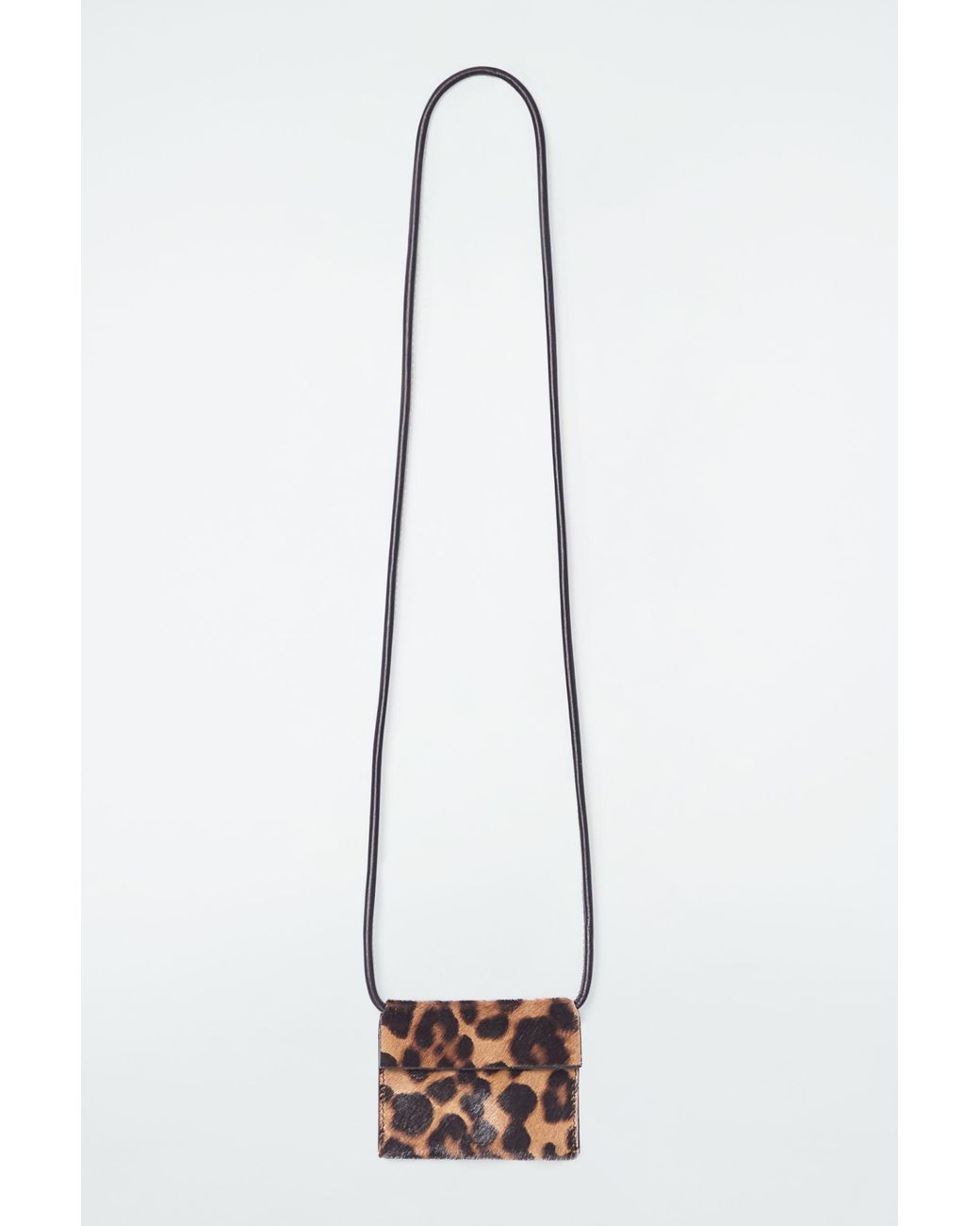 COS Leopard Pony Hair Crossbody Cardholder in White | Lyst UK