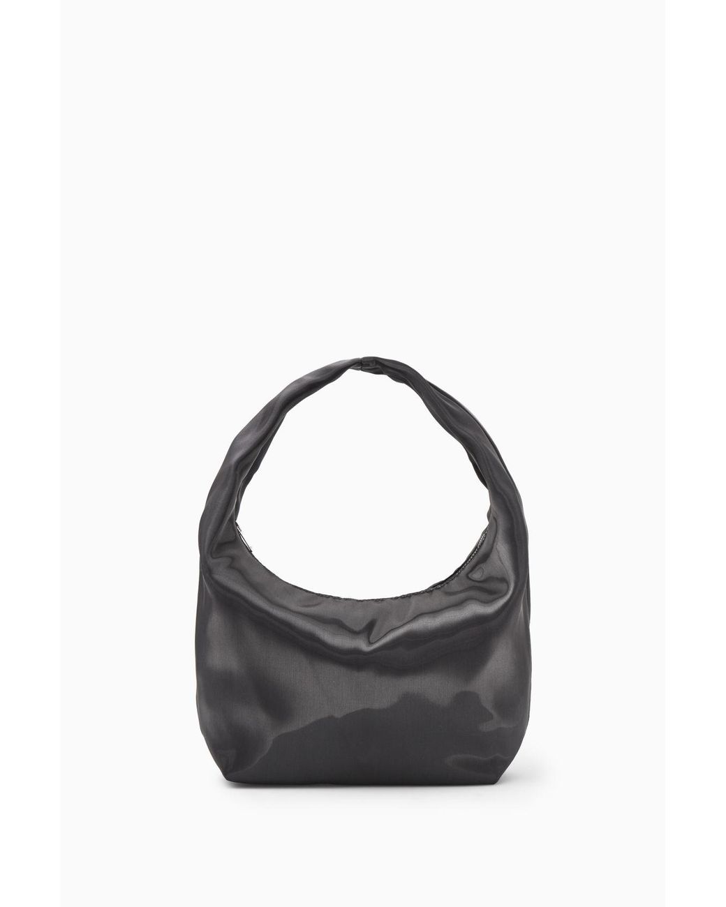 COS Mini High-shine Shoulder Bag in Black | Lyst