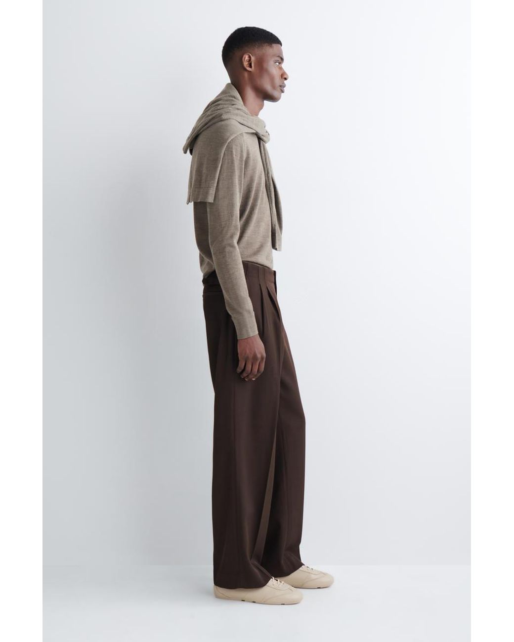 COS Minimal Leather Sneakers in Natural for Men | Lyst UK