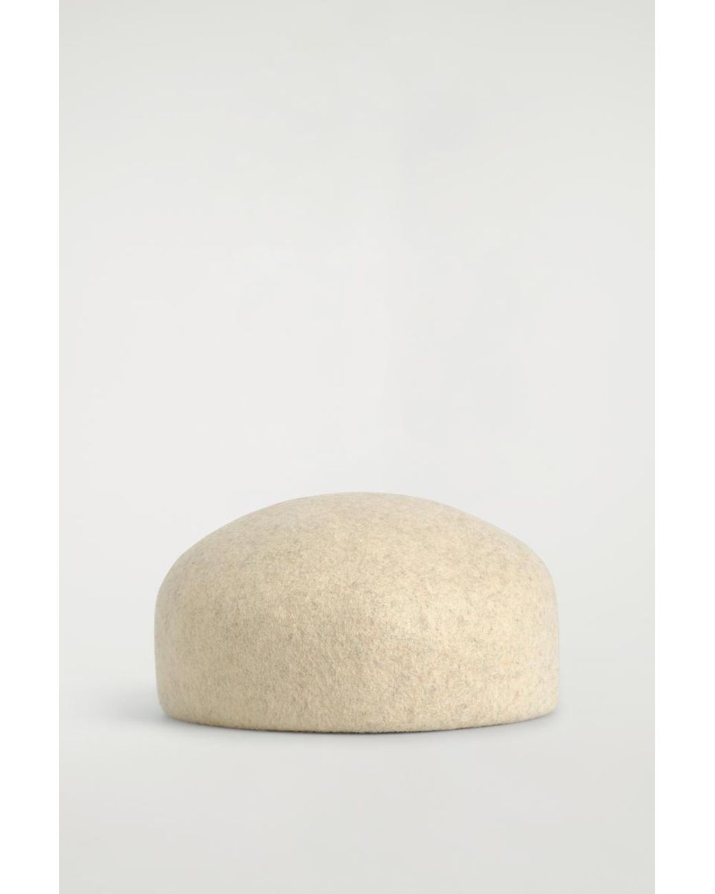COS Sculpted Wool Beret in Natural | Lyst
