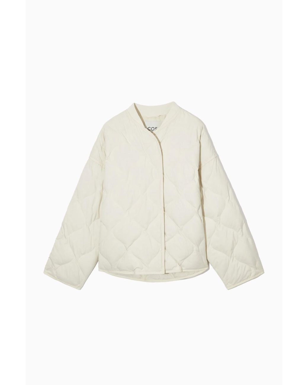 COS Oversized Quilted Jacket in White | Lyst