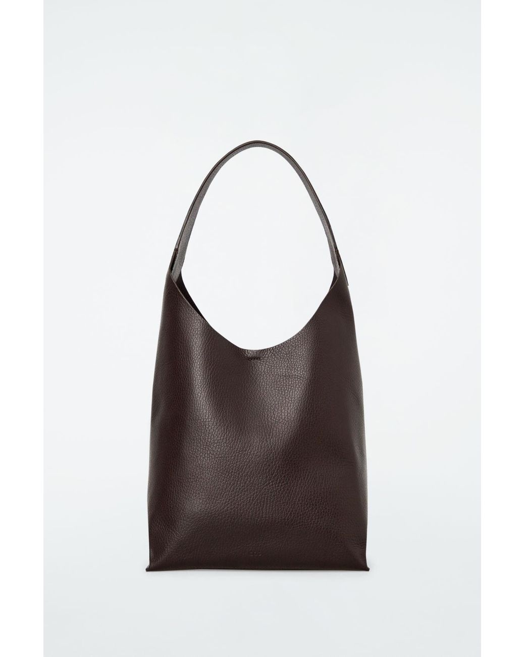 COS Serif Mini Tote - Leather in Brown | Lyst