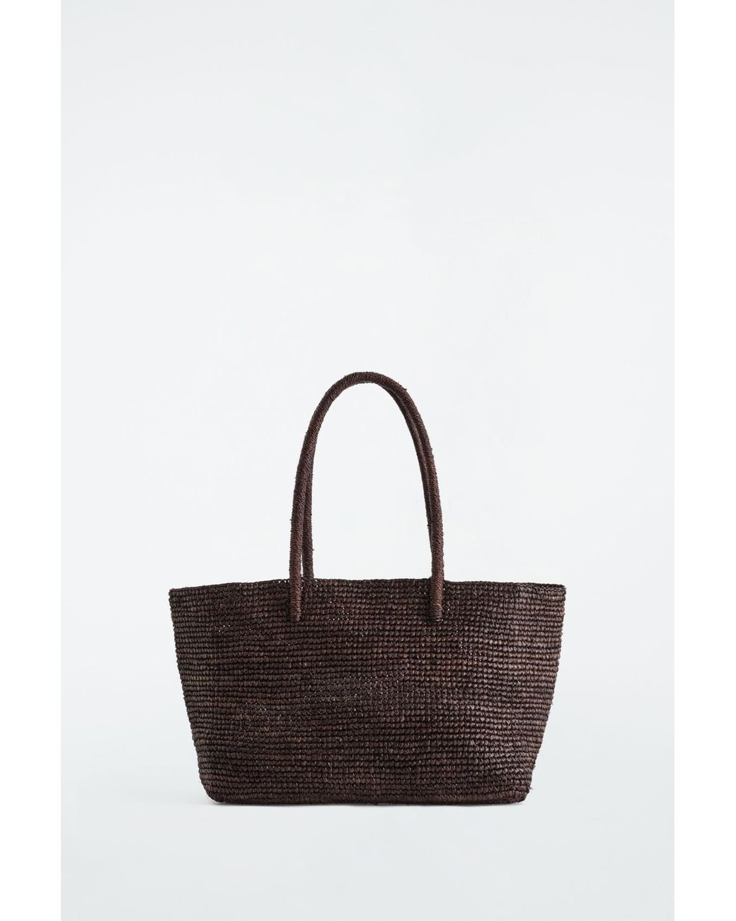 COS Hand-Woven Tote Bag in Brown | Lyst