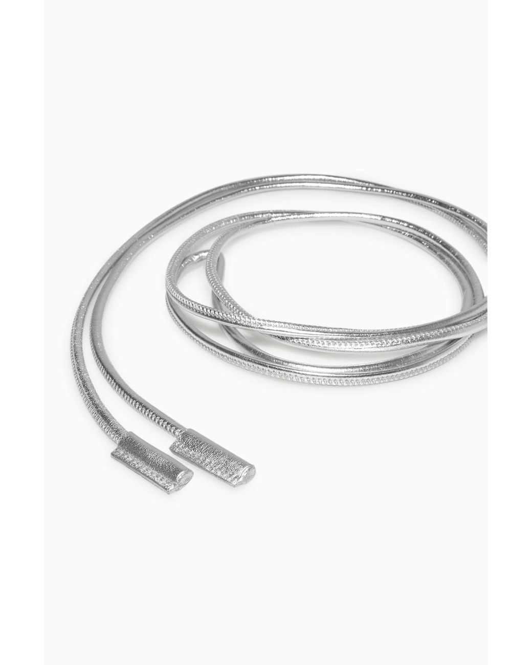 COS Leather Rope Belt in White | Lyst