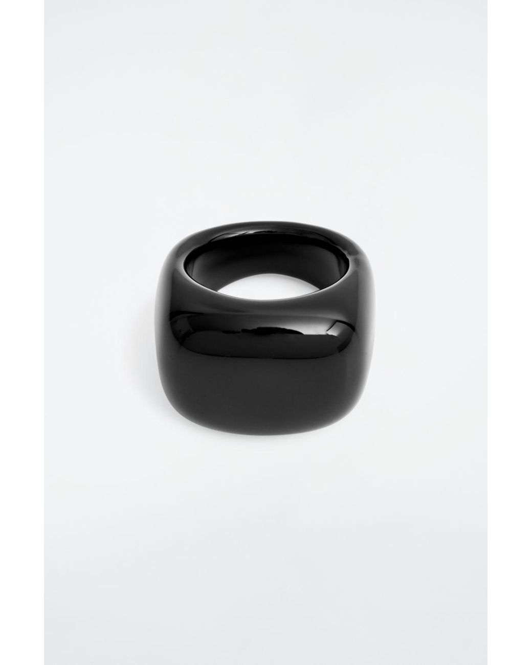 COS Domed Glass Ring in Black | Lyst