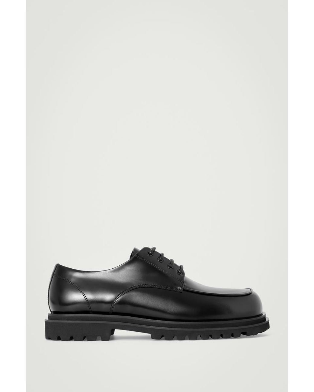 COS Chunky Leather Derby Shoes in Black for Men | Lyst