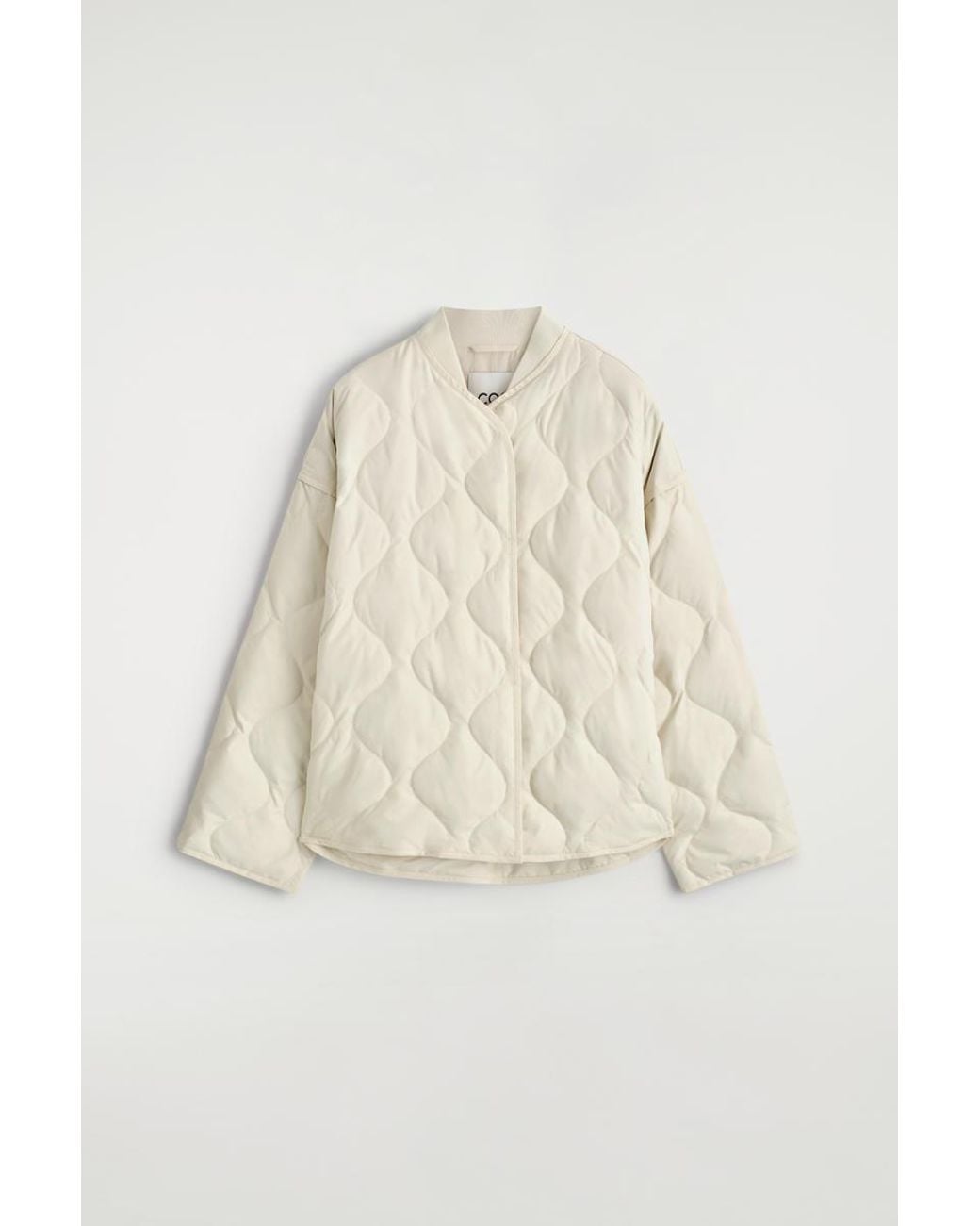 COS Oversized Quilted Jacket in Natural | Lyst