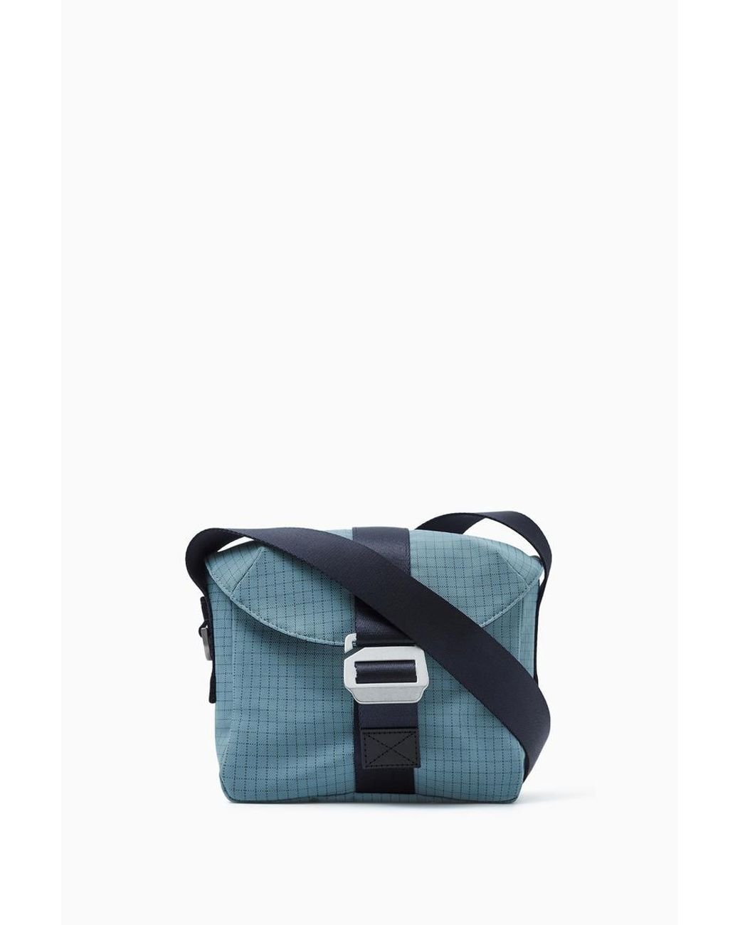 COS Grid Crossbody Bag in Blue for Men | Lyst