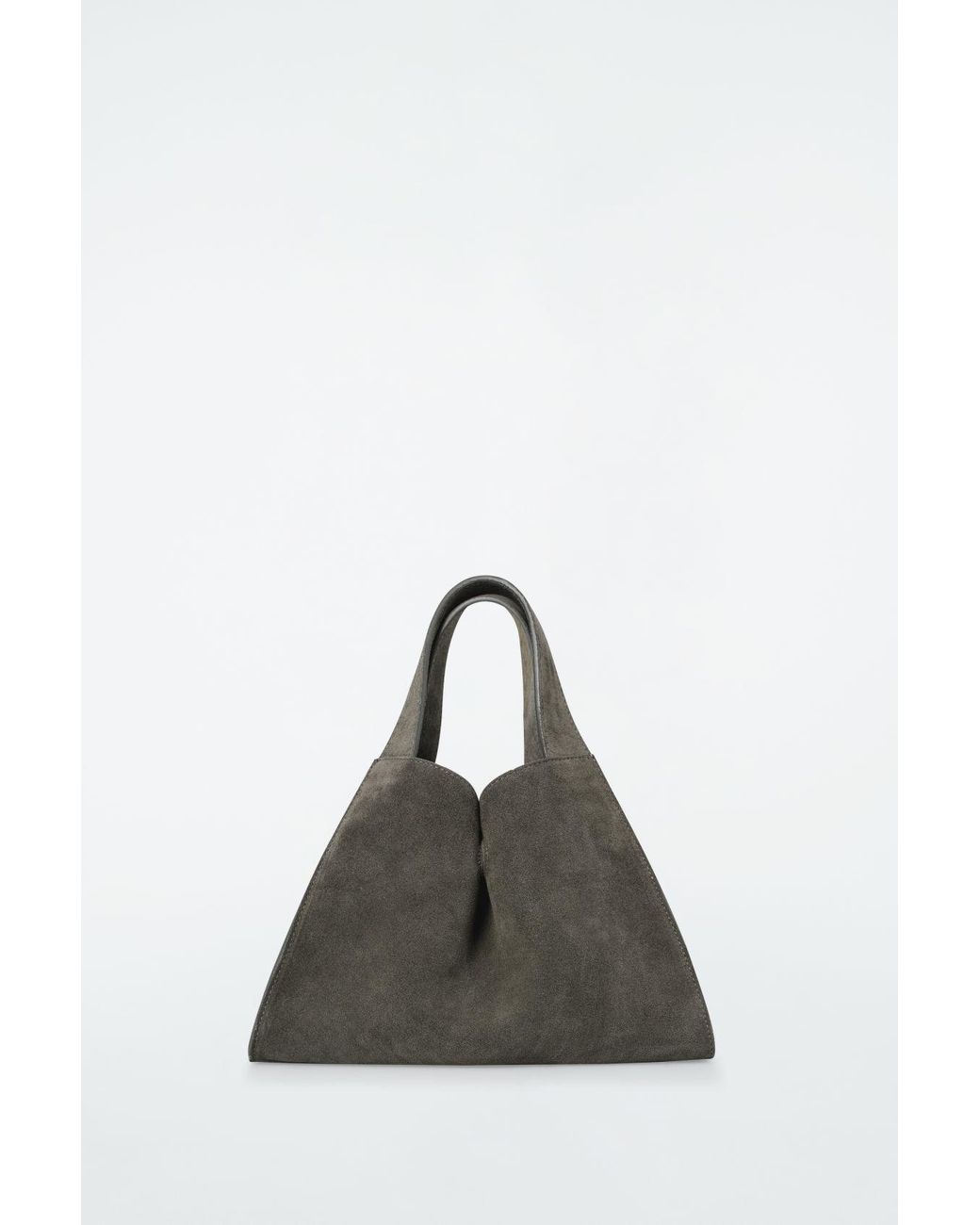 COS Alcove Mini Tote Bag - Suede in Black | Lyst