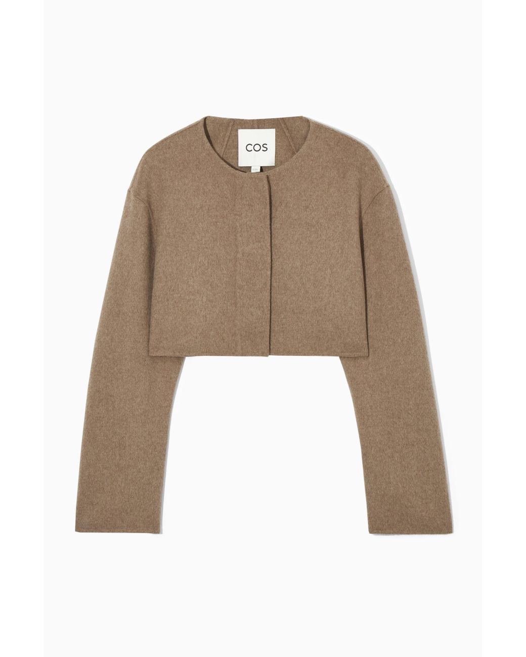 COS Double-faced Cropped Hybrid Jacket in Natural | Lyst UK
