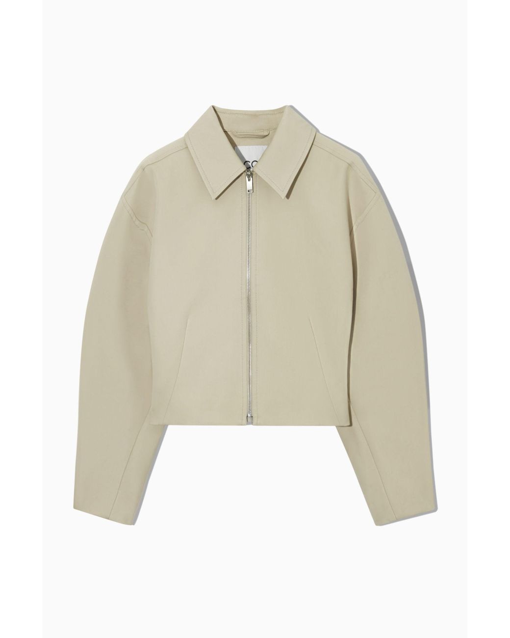 COS Minimal Cropped Jacket in Natural | Lyst UK