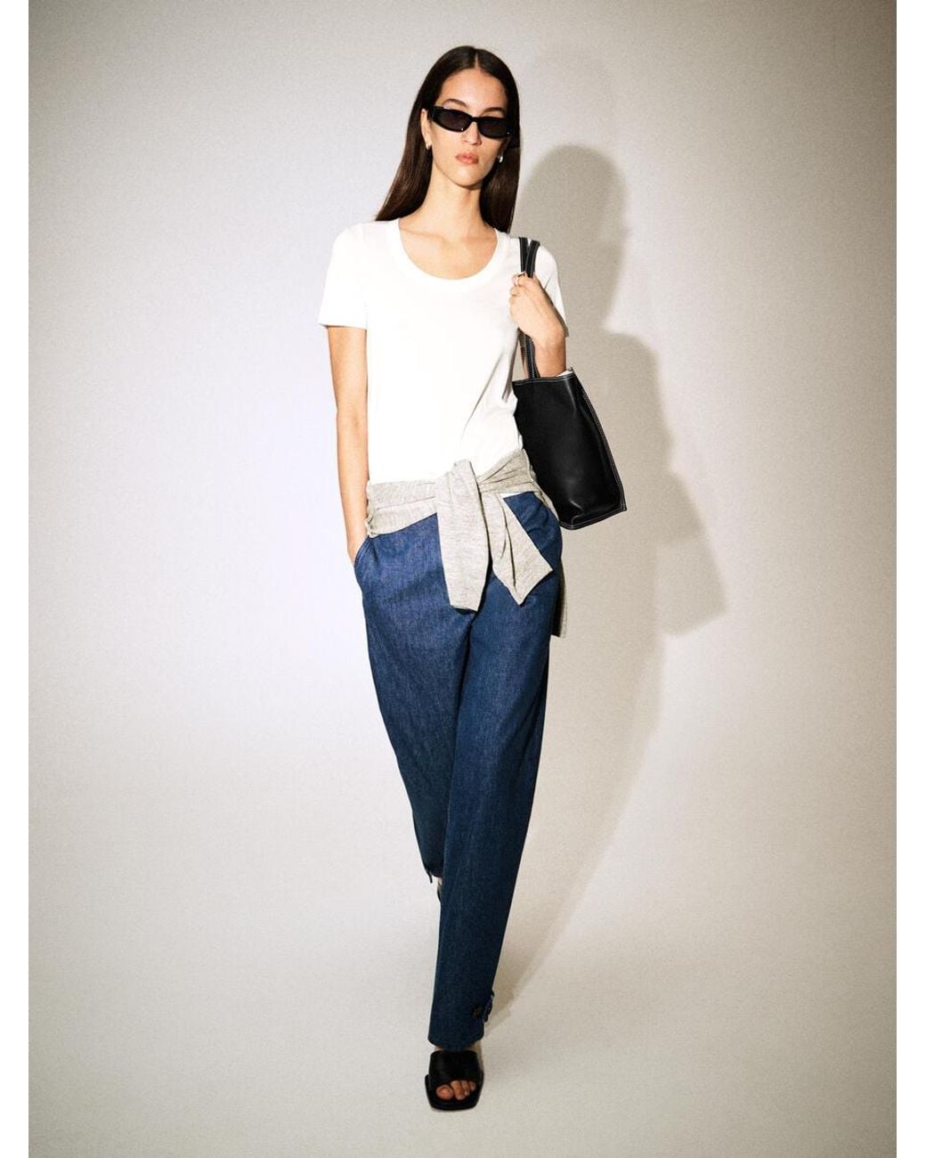 COS Denim Tulip Trousers in Blue | Lyst UK