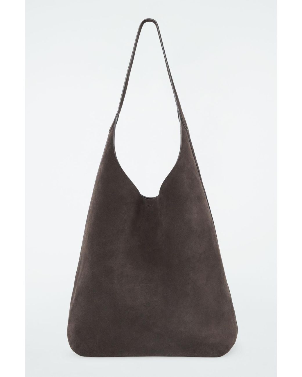 COS Serif Tote Bag - Suede in Brown | Lyst