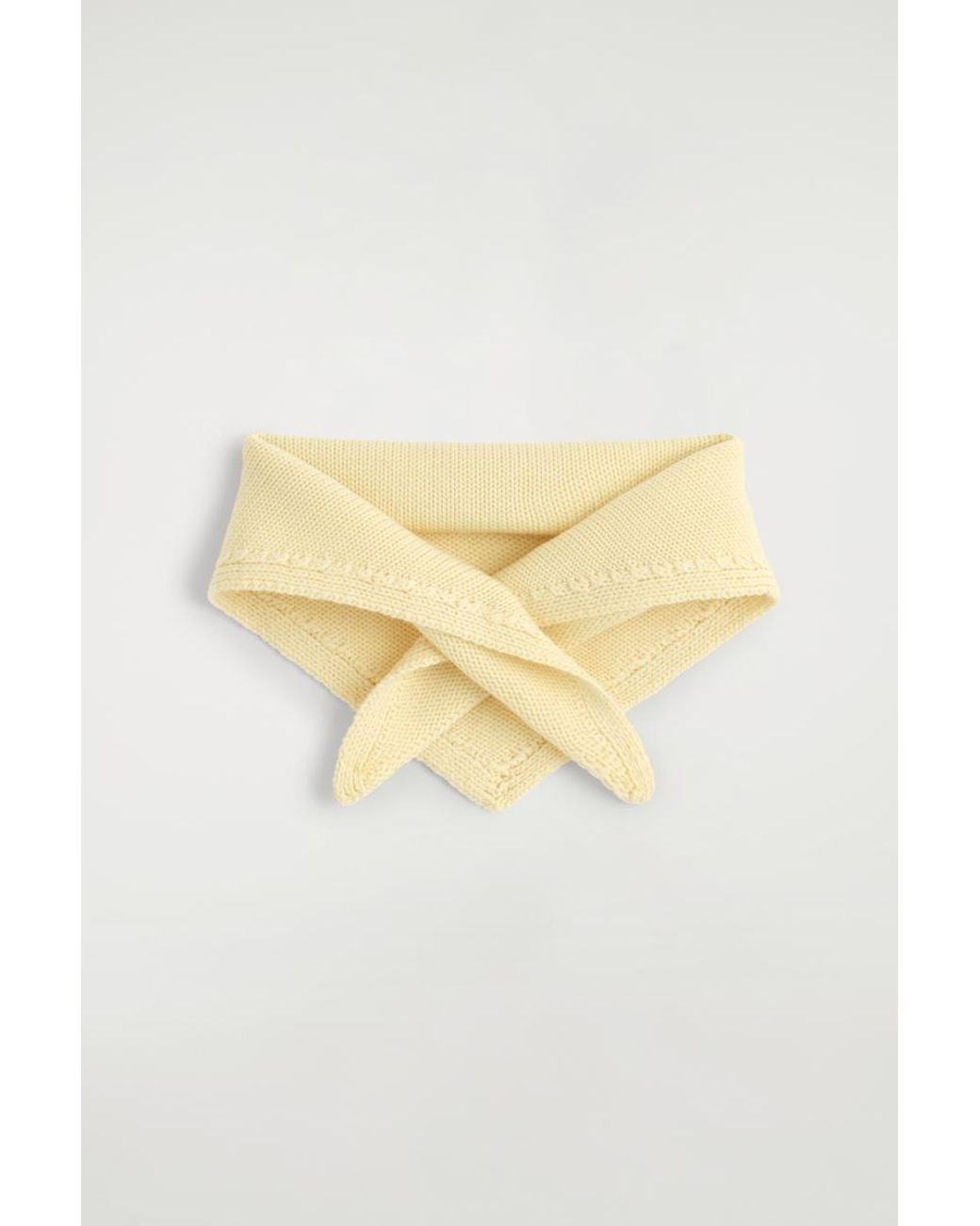 COS Merino Wool Triangle Scarf in Natural | Lyst