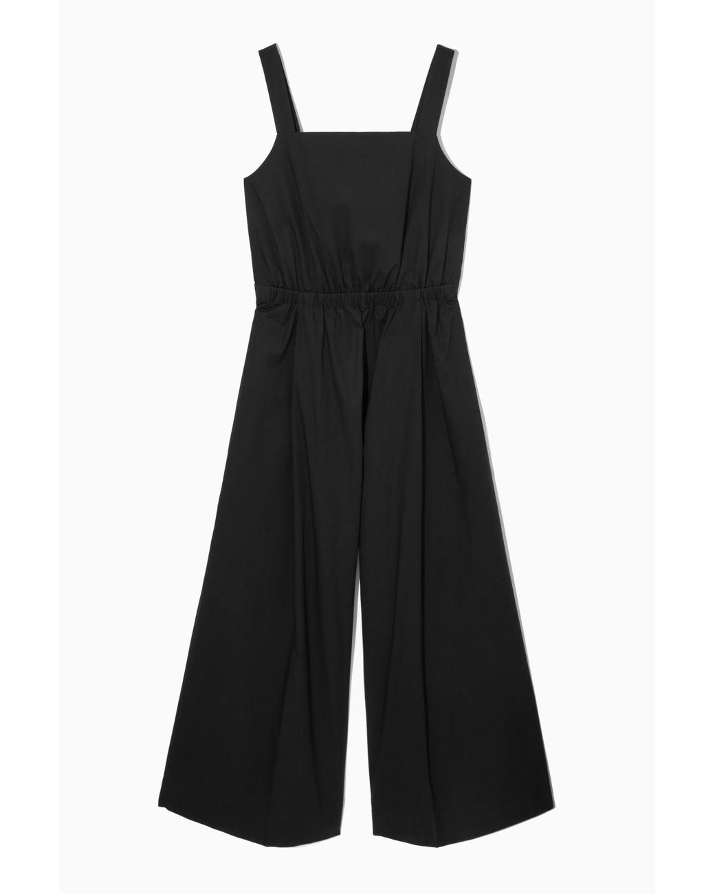COS Bow-back Wide-leg Jumpsuit in Black | Lyst