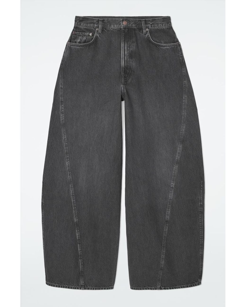 COS Twist Barrel-leg Jeans in Gray | Lyst