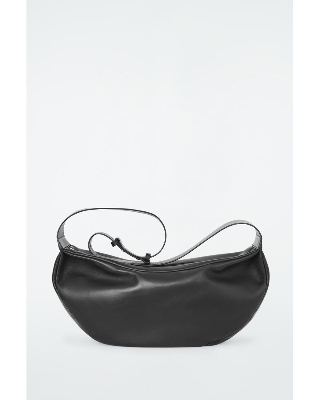 COS Swing Oversized Crossbody - Leather in Black | Lyst UK