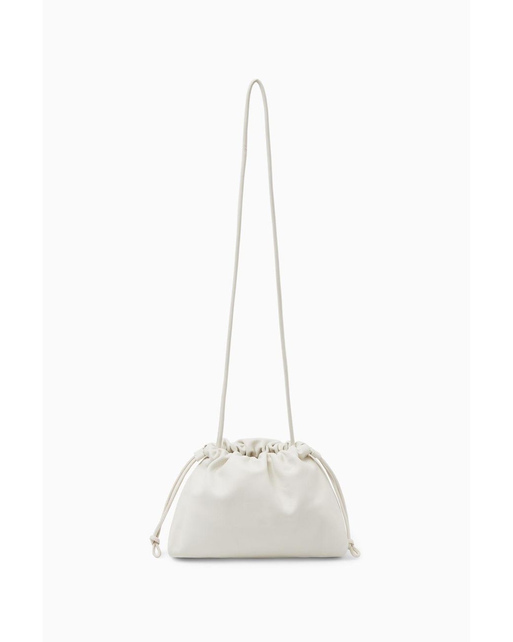 COS Mini Cavatelli Clutch - Leather in White | Lyst