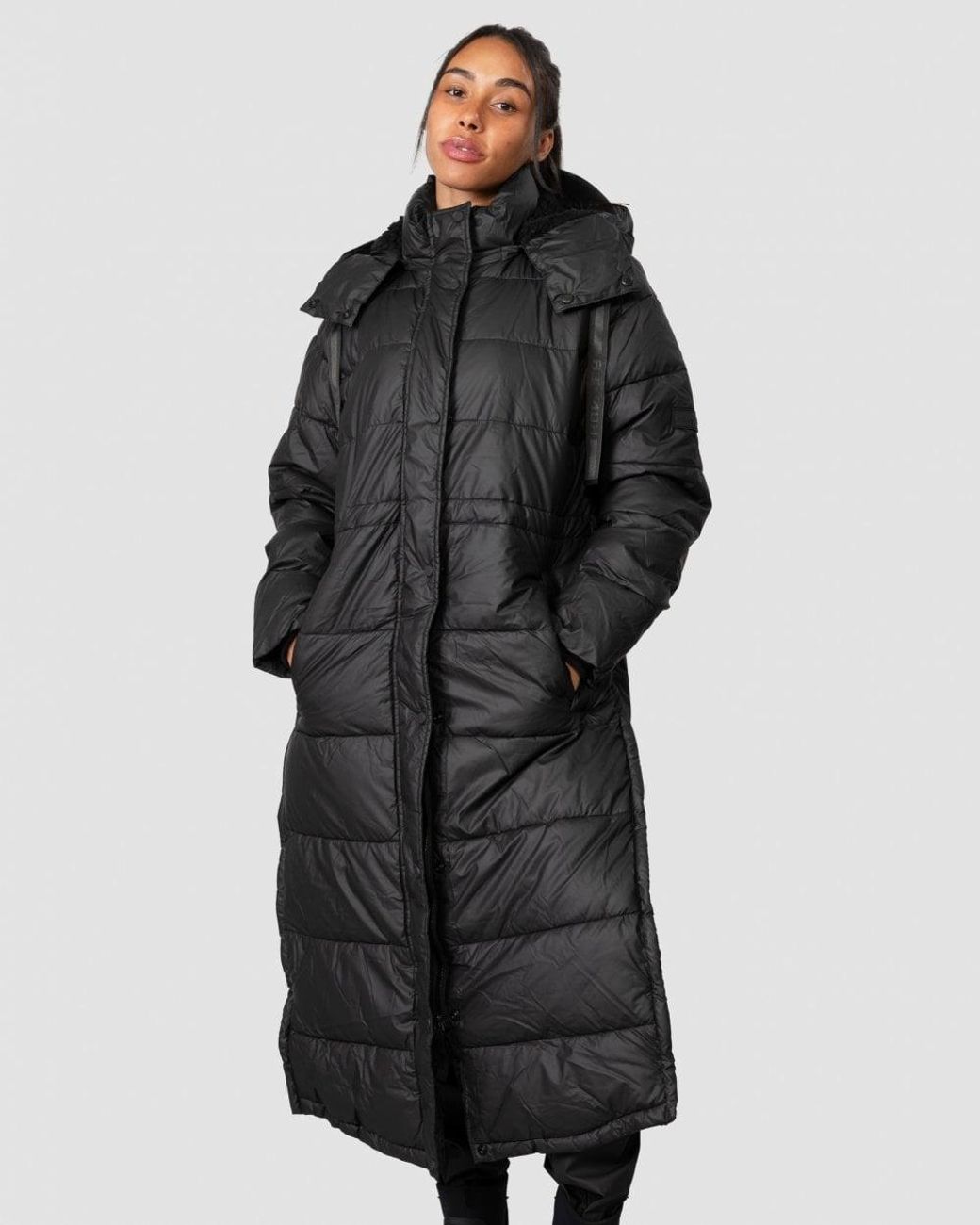 HUNTER Intrepid Long Puffer in Black | Lyst UK