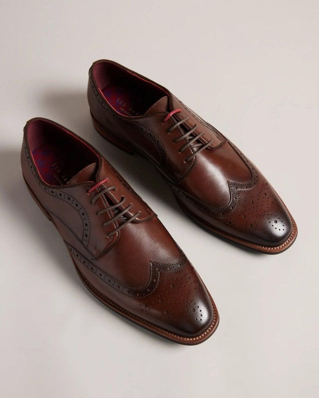 Ted Baker Markuse Brogue Derby Formal Shoe in Brown for Men | Lyst