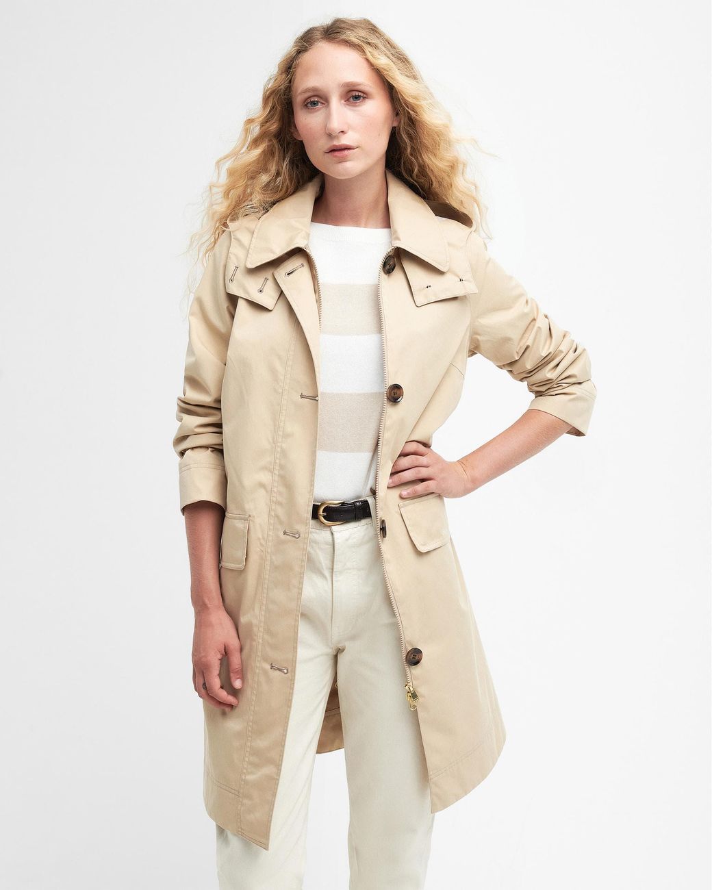Barbour Hebrides Waterproof Mac in Natural | Lyst