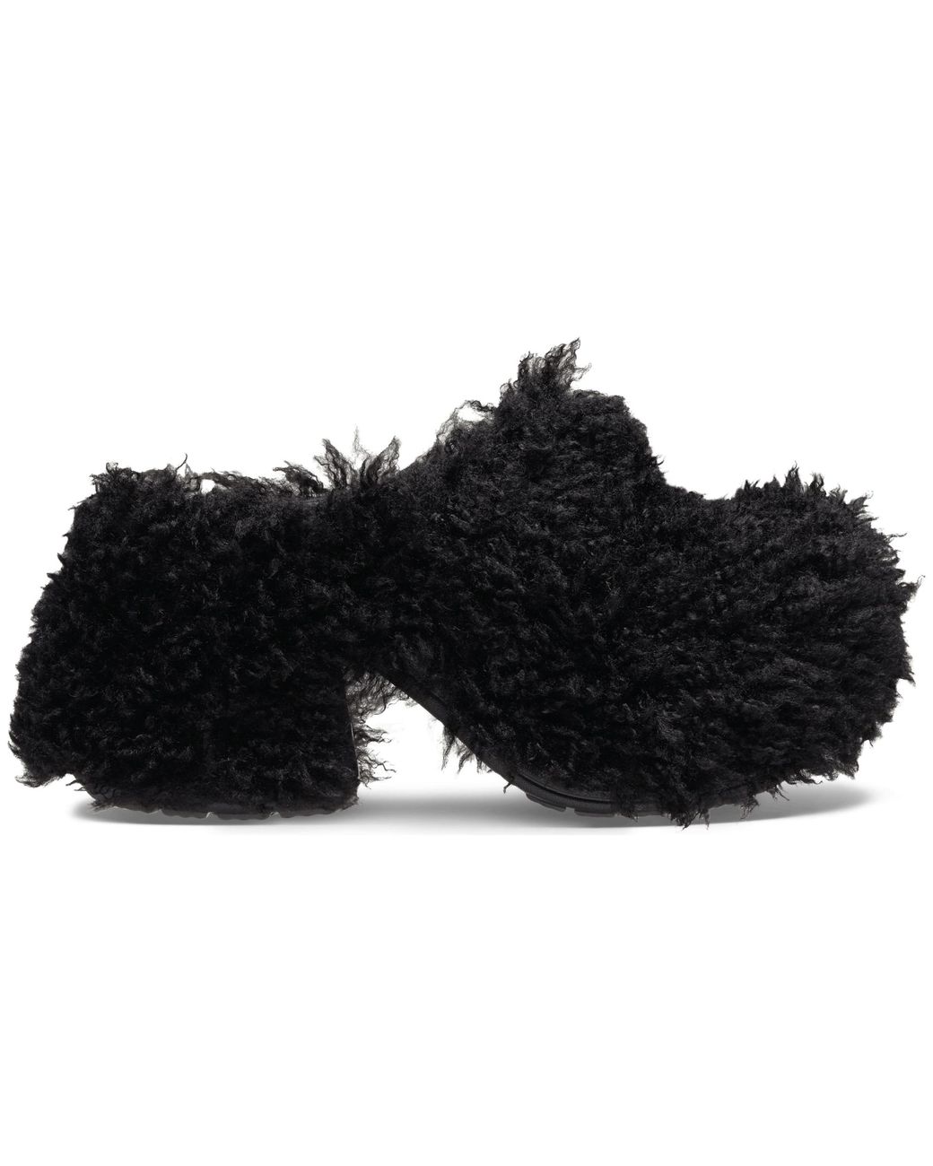 Crocs™ Siren Shaggy Fur Clog in Black | Lyst