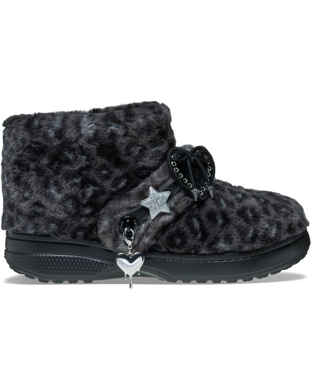 Crocs™ Classic Unfurgettable Leopard Boot in Black | Lyst UK
