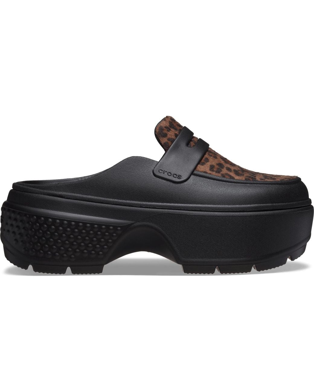 Crocs™ Stomp Leopard Loafer; / Multi Animal in Black | Lyst