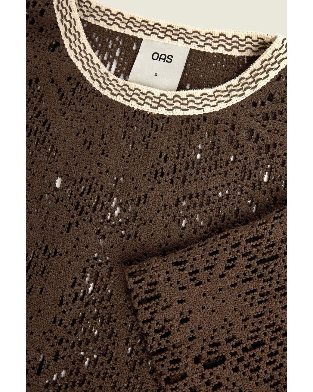 Oas Astrea Pegasus Crochet Dress in Brown | Lyst