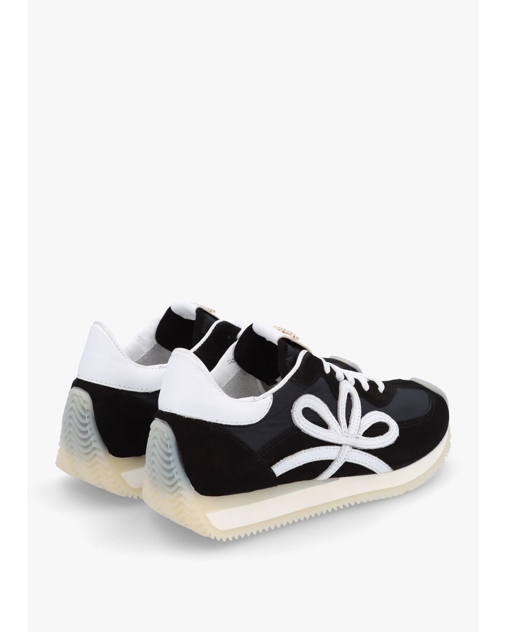 Daniel Movie Black & White Suede Runner Trainers | Lyst