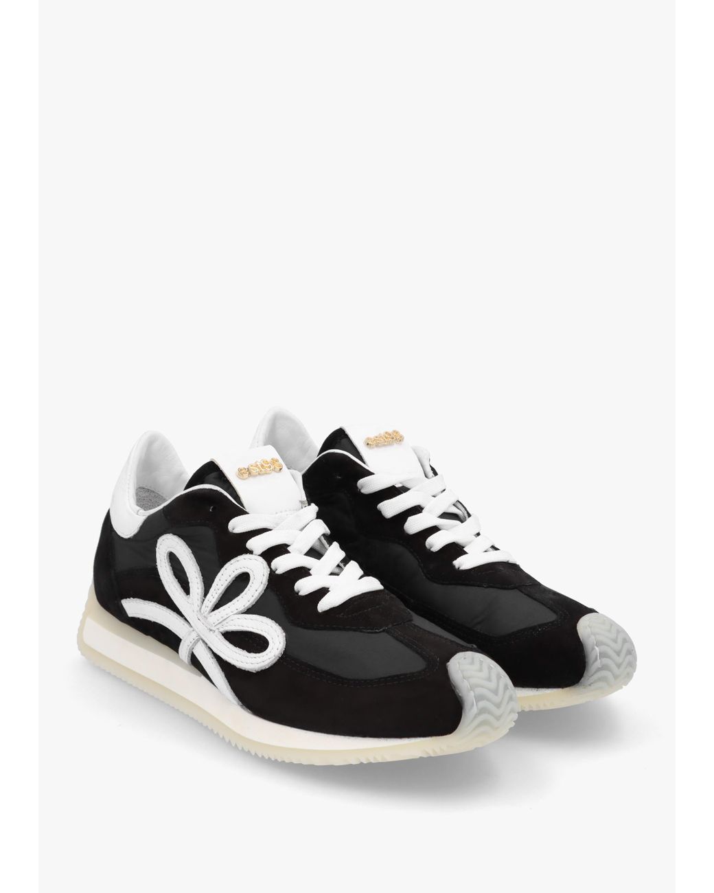 Daniel Movie Black & White Suede Runner Trainers | Lyst