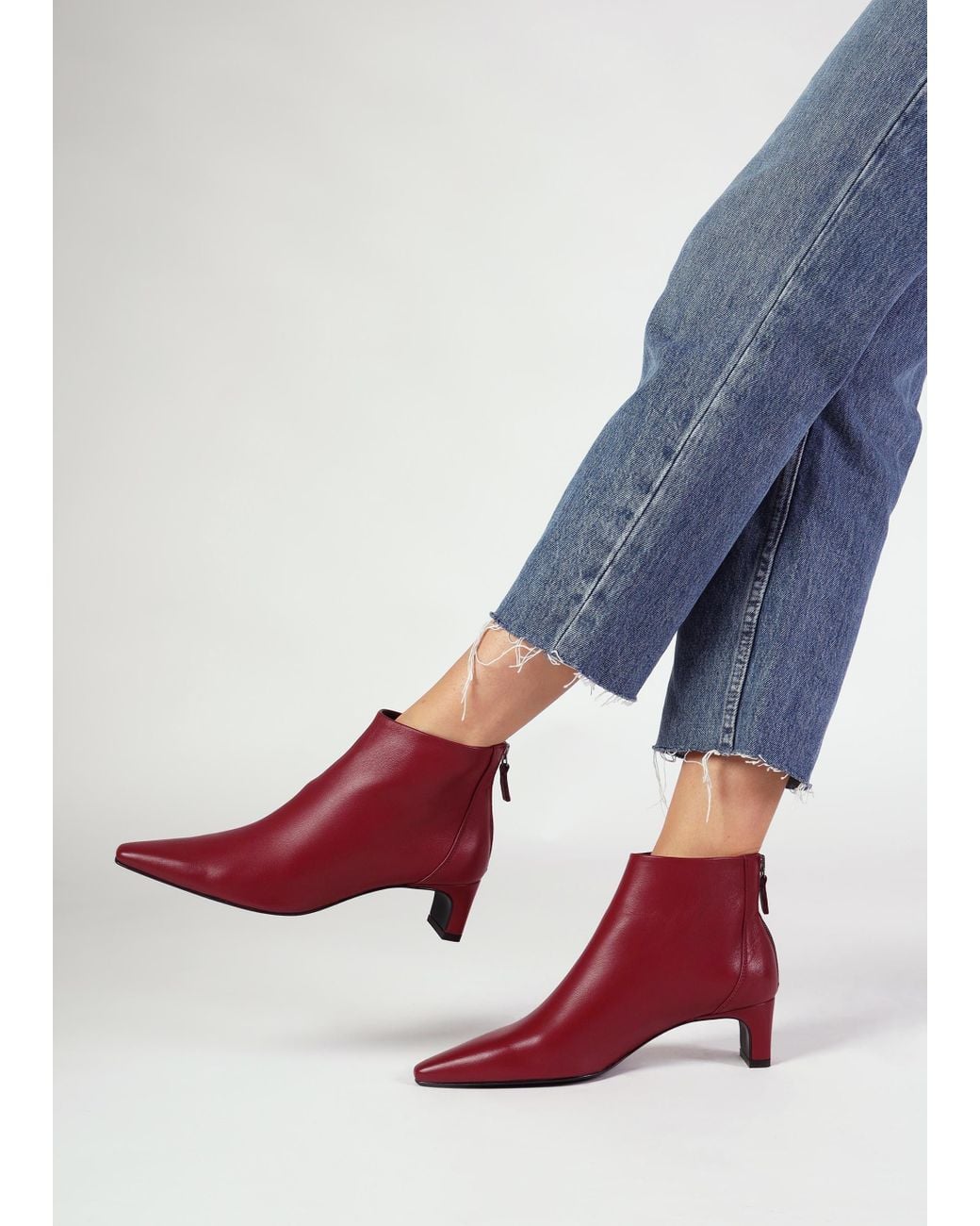 Amazing Ladies Low Heel Leather Boots Pictures