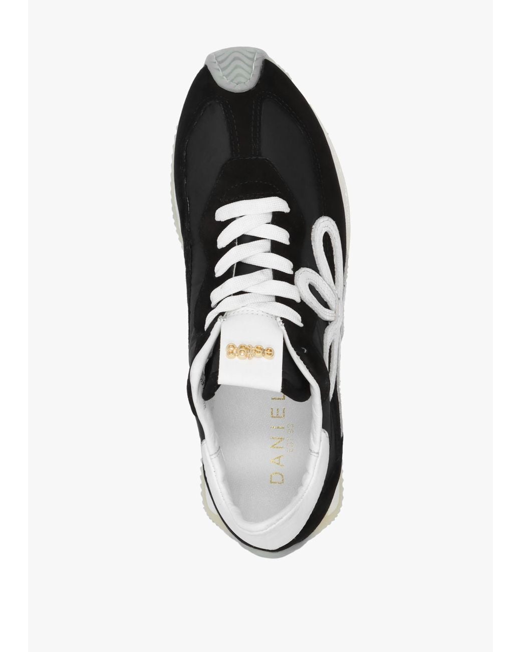 Daniel Movie Black & White Suede Runner Trainers | Lyst
