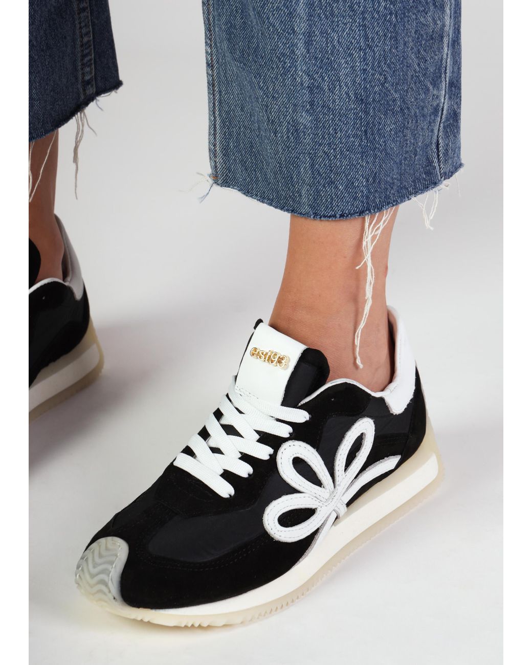 Daniel Movie Black & White Suede Runner Trainers | Lyst