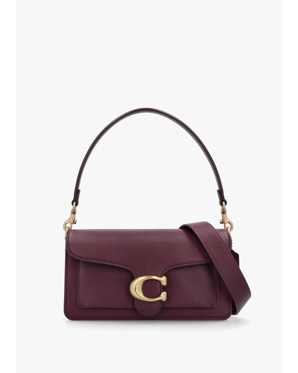 COACH Tabby 26 Merlot Leather Shoulder Bag in Purple | Lyst