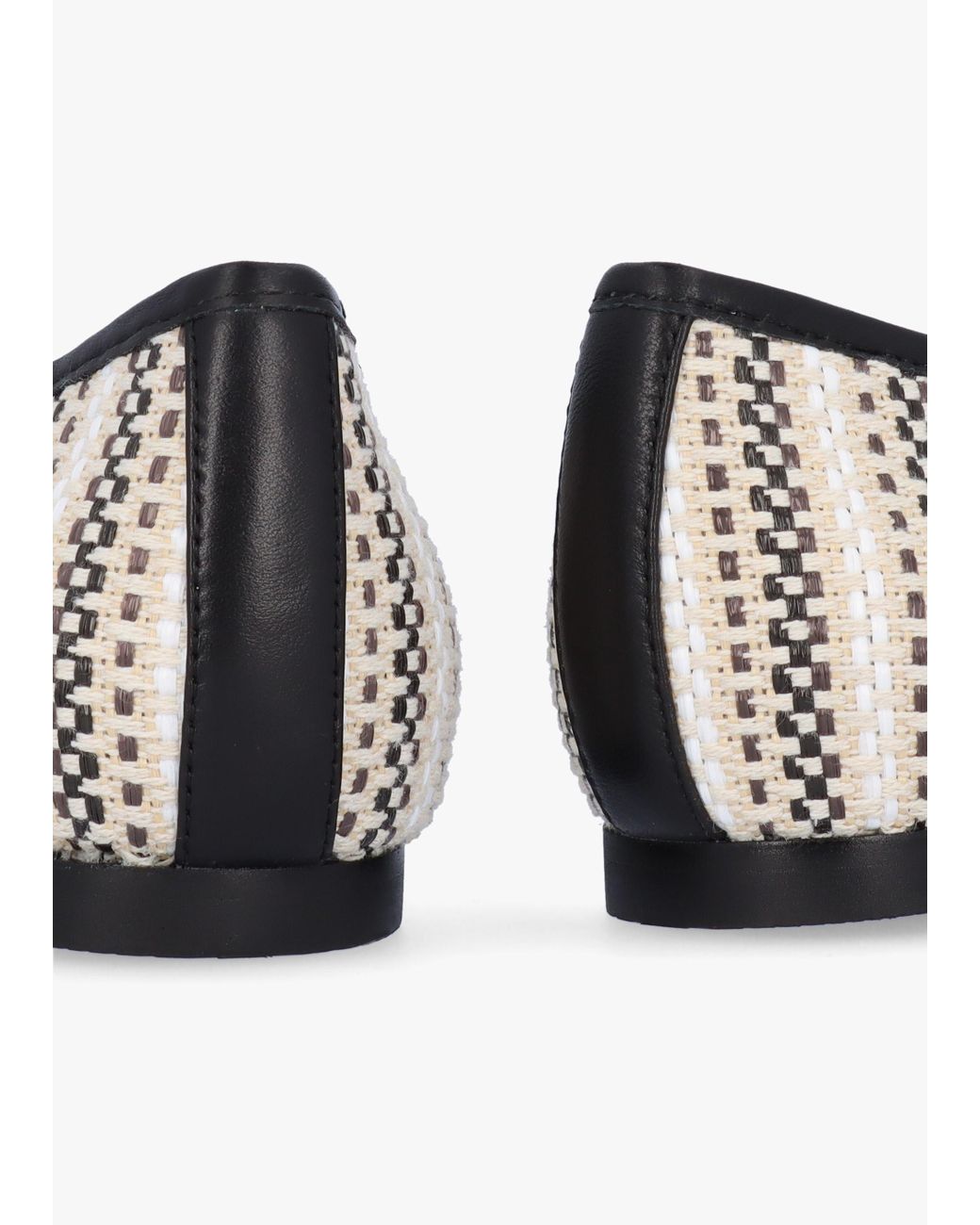 Daniel Sally Beige Textile Woven Ballet Pumps in White | Lyst
