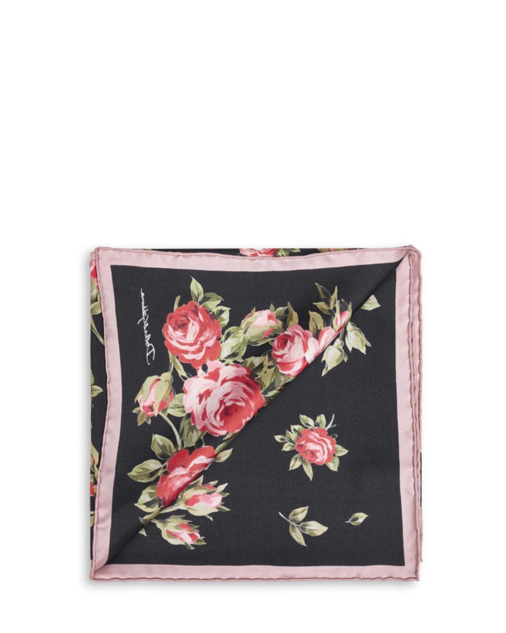 Dolce & Gabbana Rose Bouquet Print Silk Twill Scarf in Red | Lyst UK