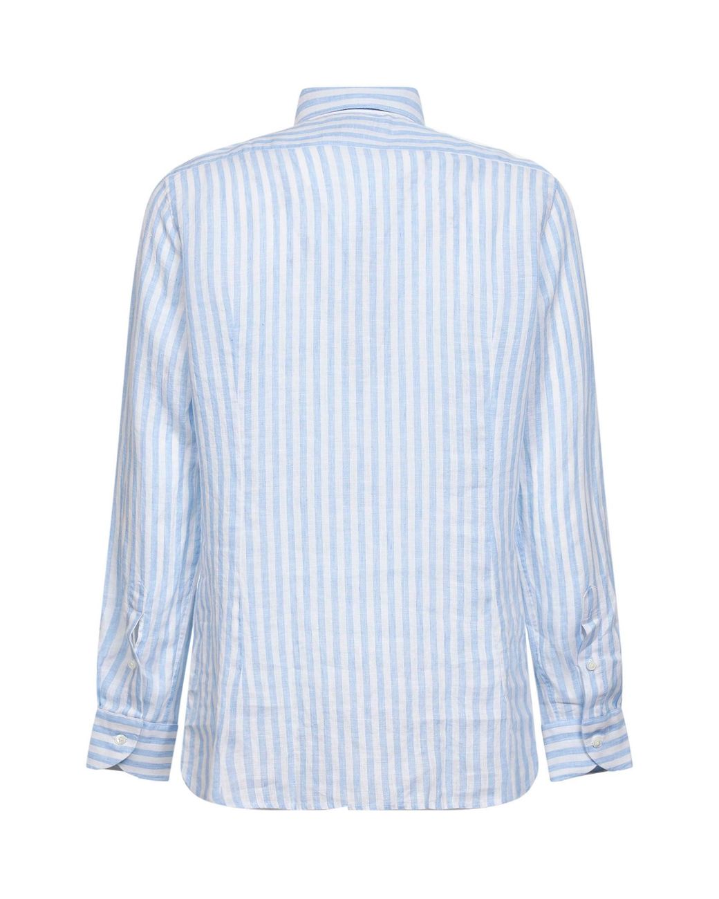 D 40 Light And Striped Linen Shirt in Blue for Men | Lyst
