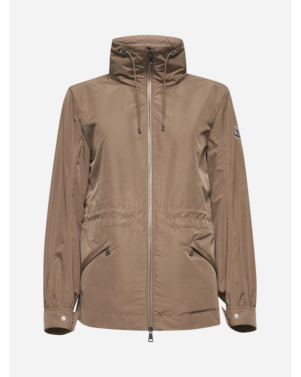 Moncler Beige Enet Hooded Parka Jacket in Brown | Lyst