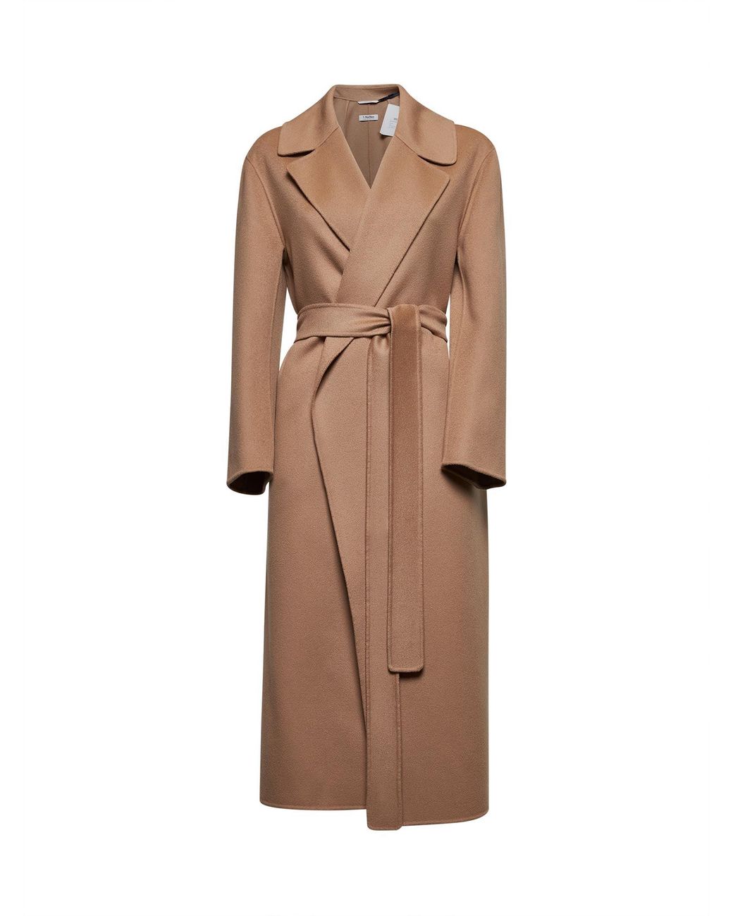 Max Mara Wool Livia Wrap Coat in Natural | Lyst