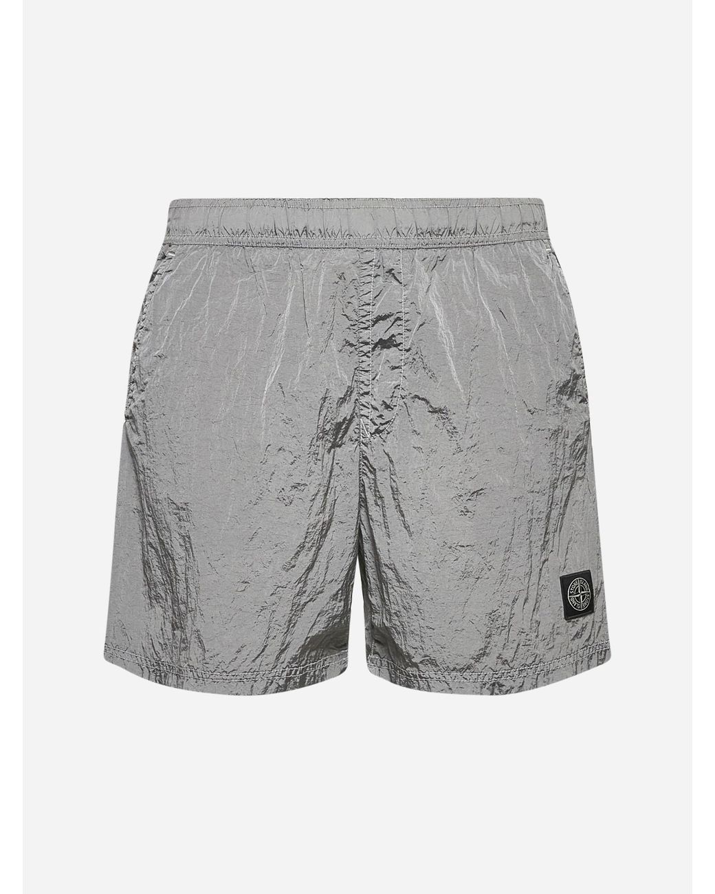 Stone Island Grey Nylon Metal Swim Trunks in Gray for Men | Lyst