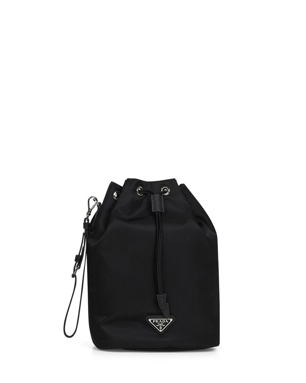 Prada Bucket Pouch Bag in Black | Lyst