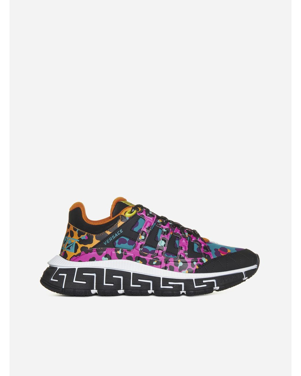 Versace Trigreca Multicolor Leopard Print Sneakers for Men | Lyst