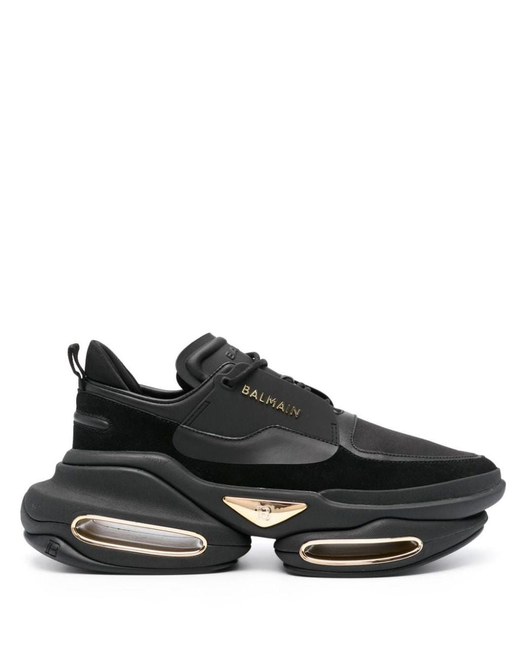 Balmain B-bold Runner Sneakers in Black for Men | Lyst