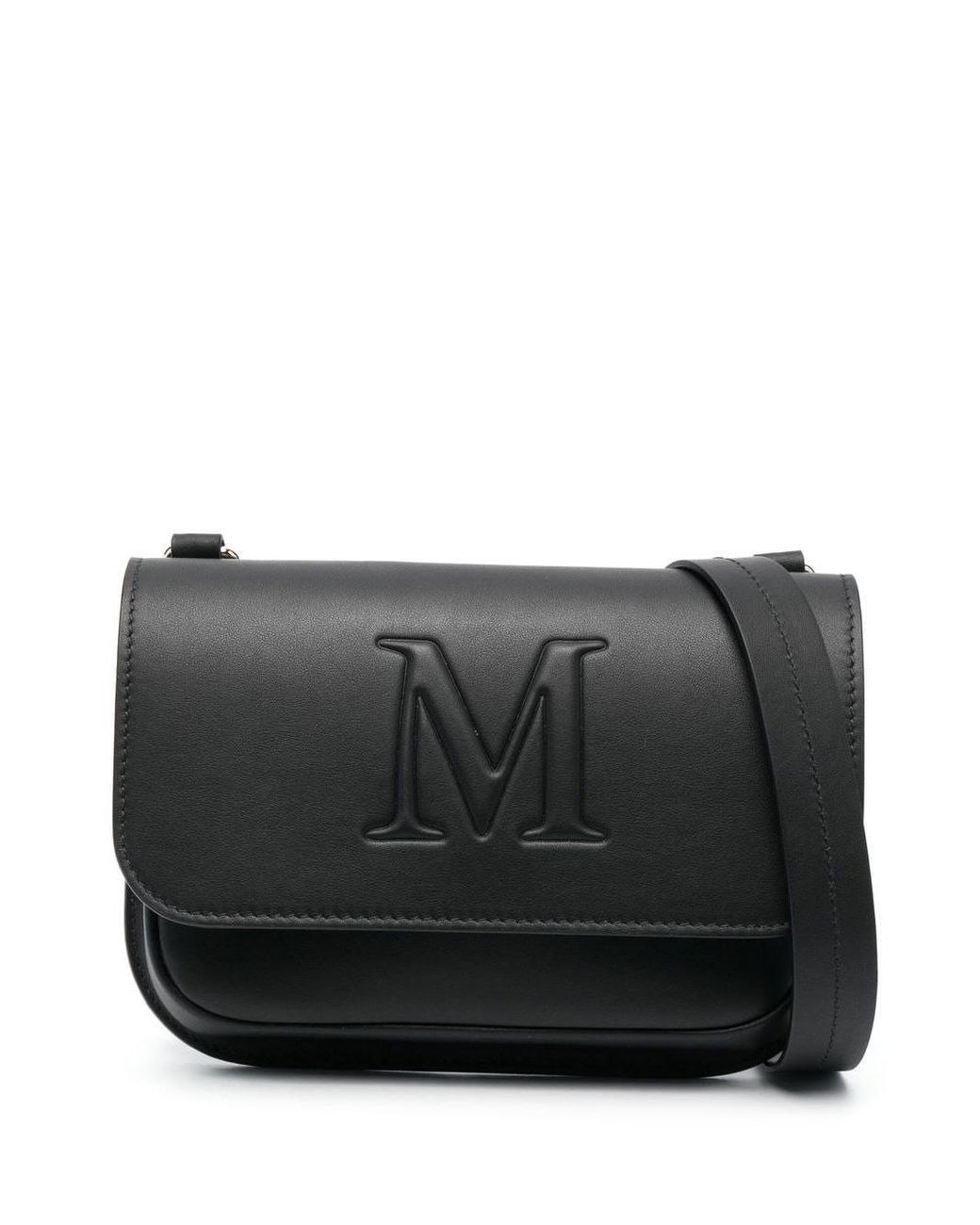 Max Mara Leather Handbag in Black | Lyst