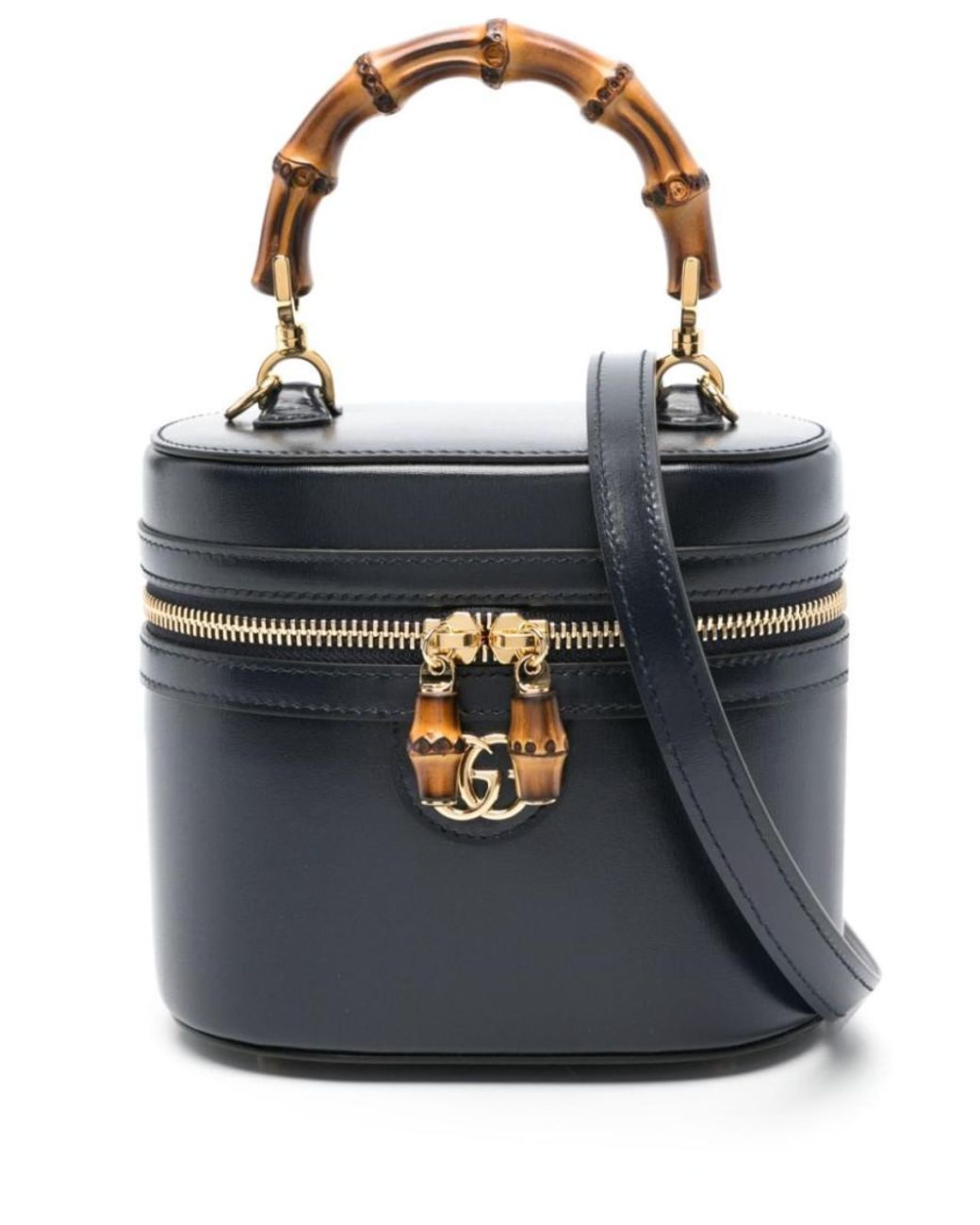 Gucci Bamboo Mini Shoulder Bag in Blue | Lyst